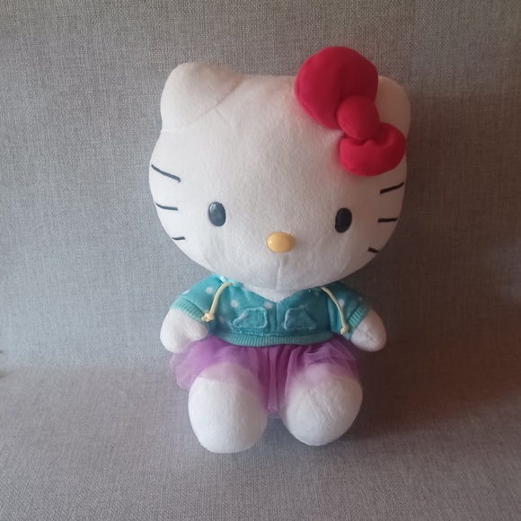 Sanrio | Toys | Hello Kitty Tutu Cute Plush Hoodiered Bow White Purple ...